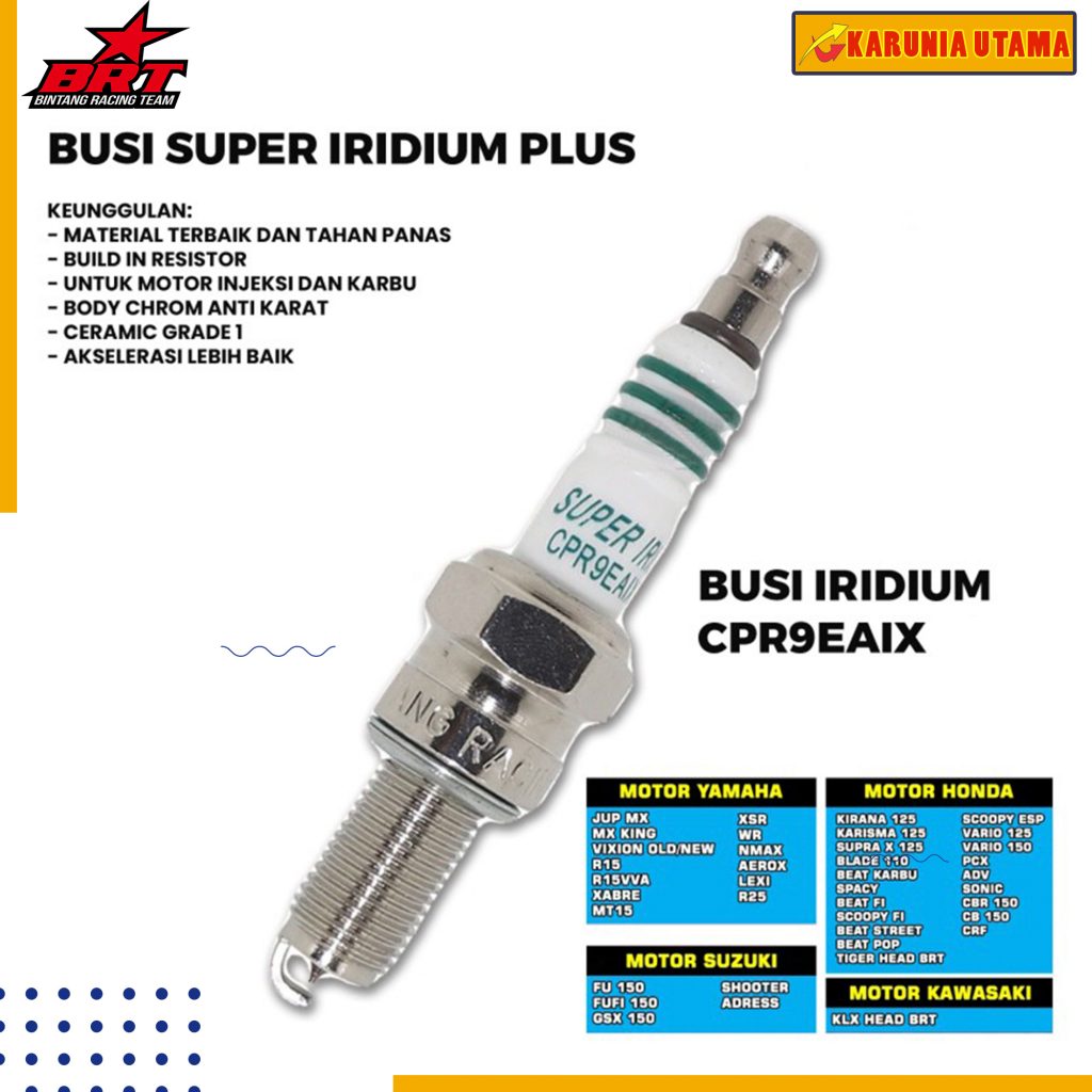 Busi Super Iridium Plus Original BRT CPR9EAIX - Karunia Utama Variasi